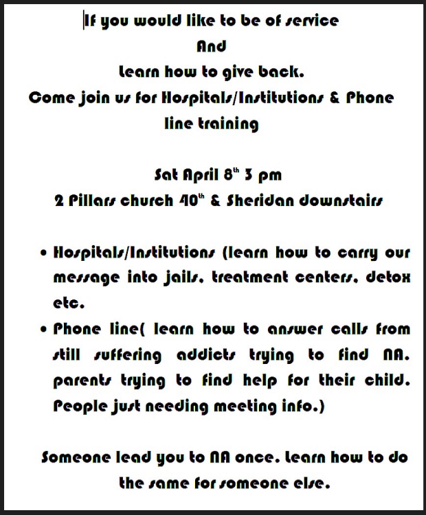 Activities – Southeast Nebraska Area of Narcotics Anonymous