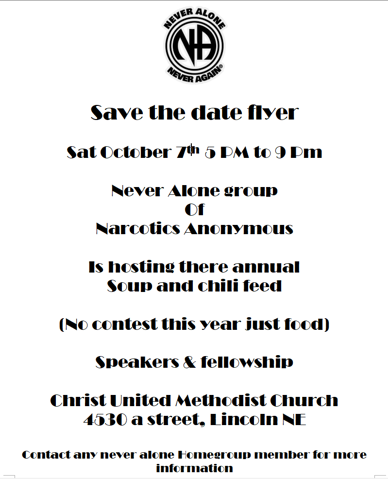 Activities – Southeast Nebraska Area of Narcotics Anonymous